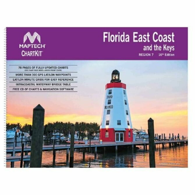 Maptech - Chartkit Region 7, 16th Edition. Flordia East Coast and The